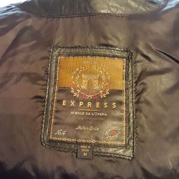 Express | Jackets & Coats | Vintage Express Quilted Leather Jacket ...